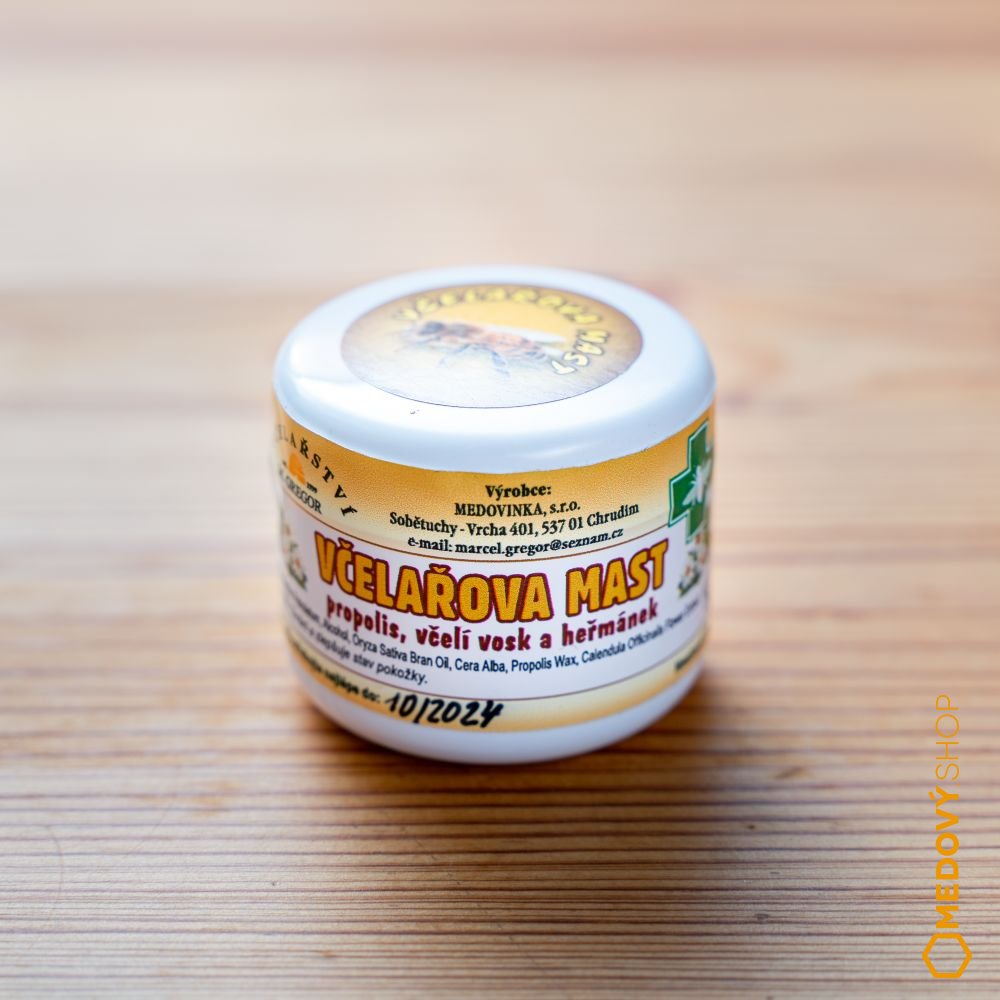 Včelařova mast - propolis, včelí vosk a heřmánek :: Medový shop